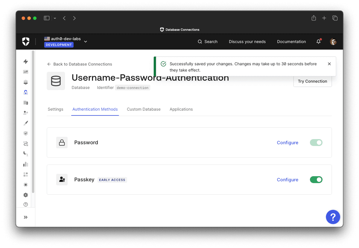 Authentication with Passkeys