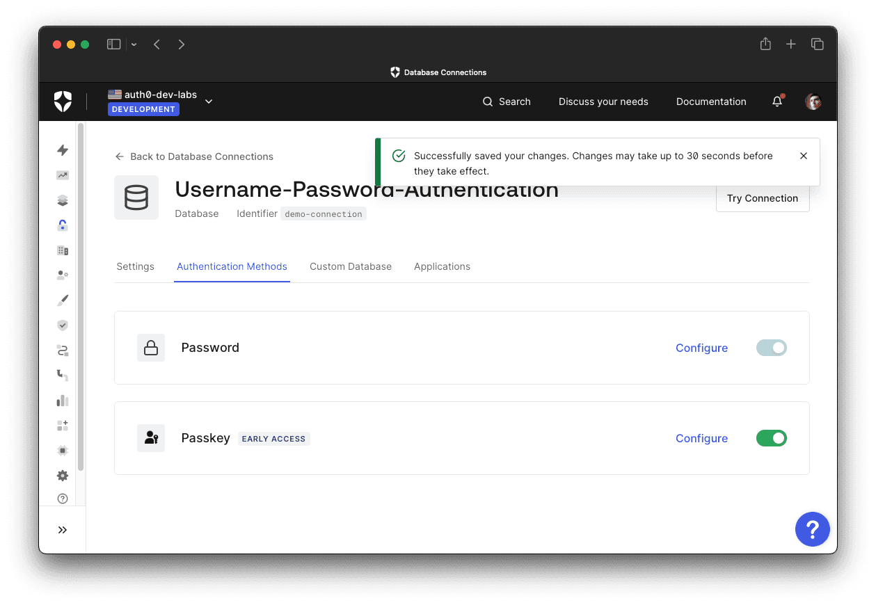 Authentication with Passkeys