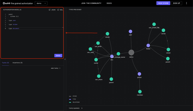 Define An FGA Authorization Model