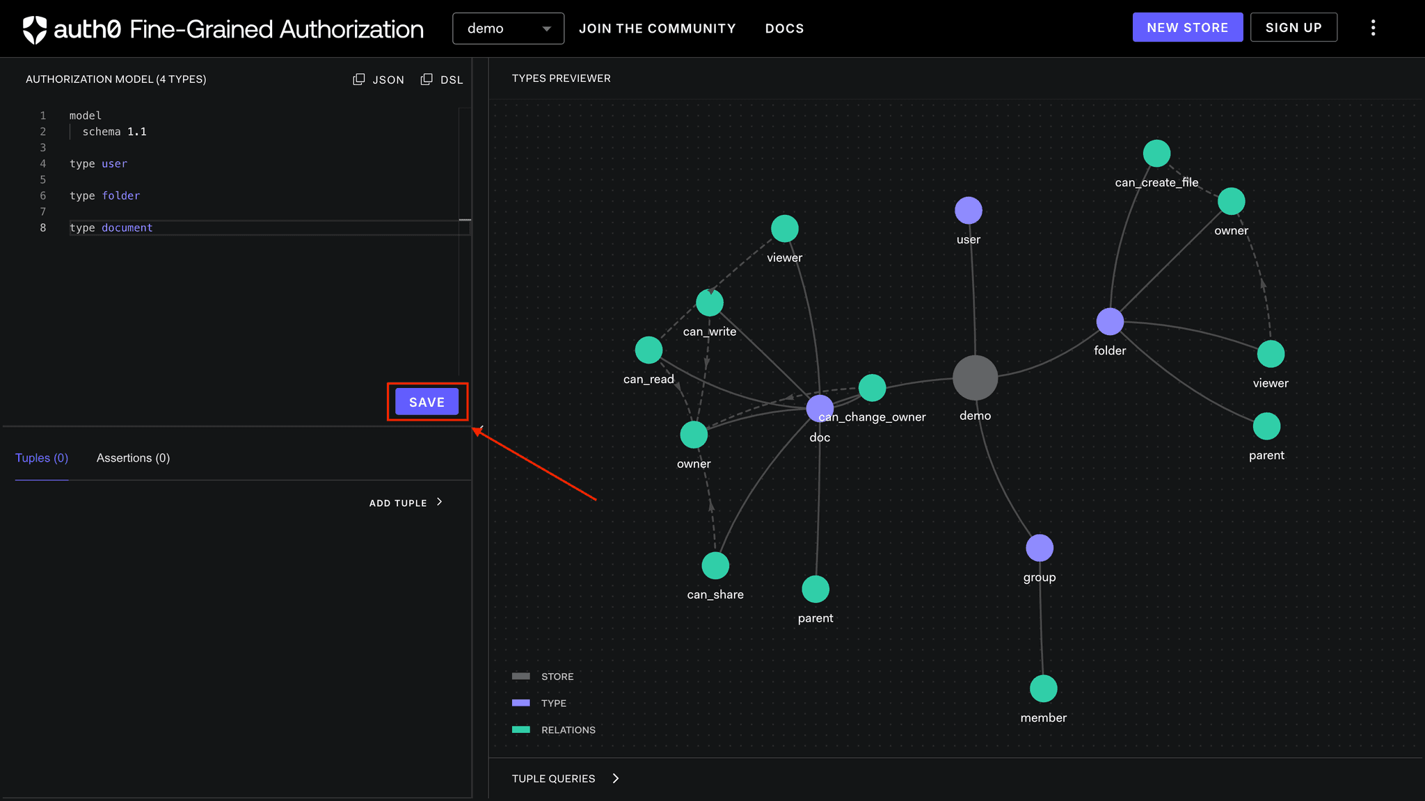 Define An FGA Authorization Model