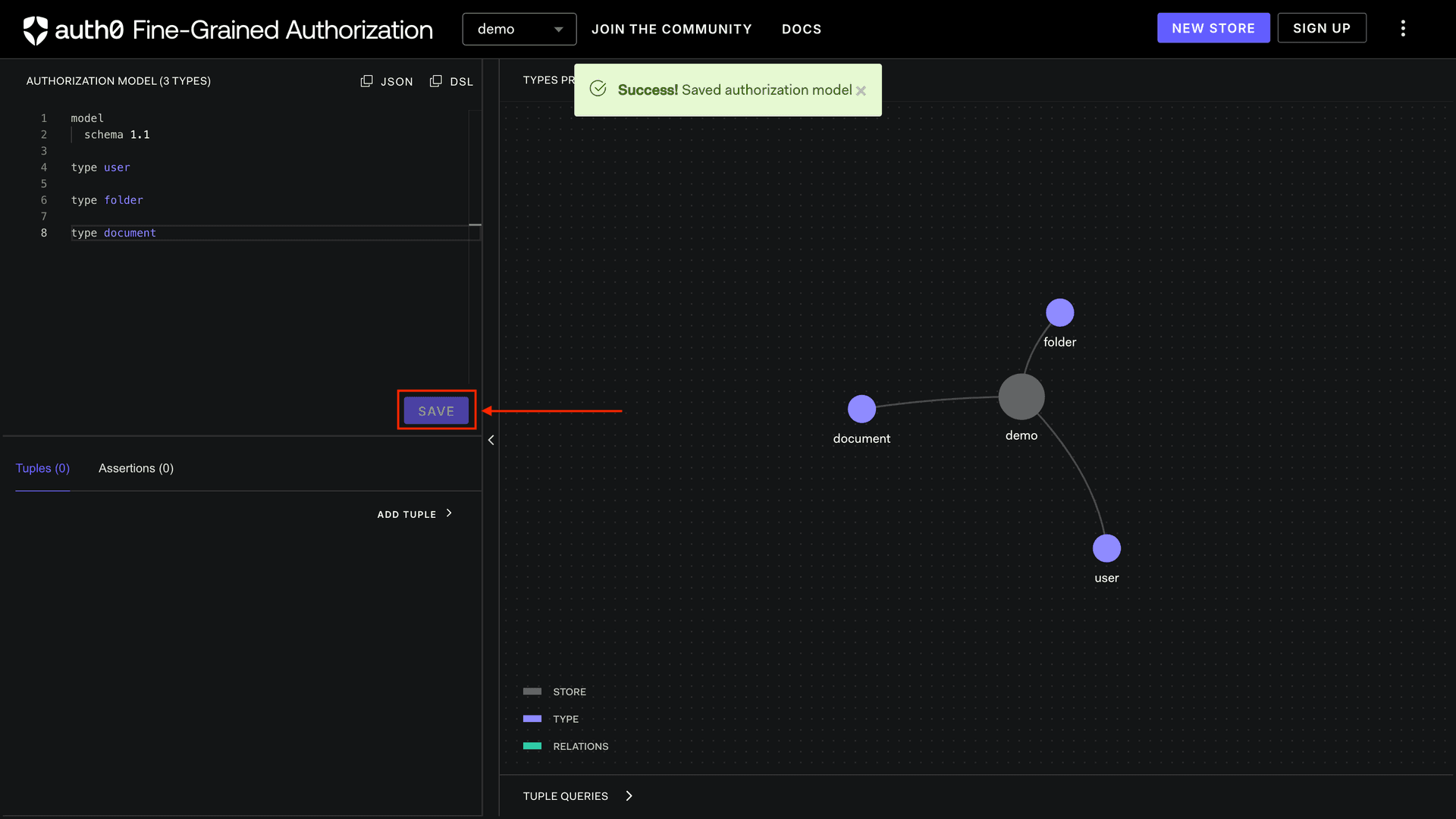 Define An FGA Authorization Model