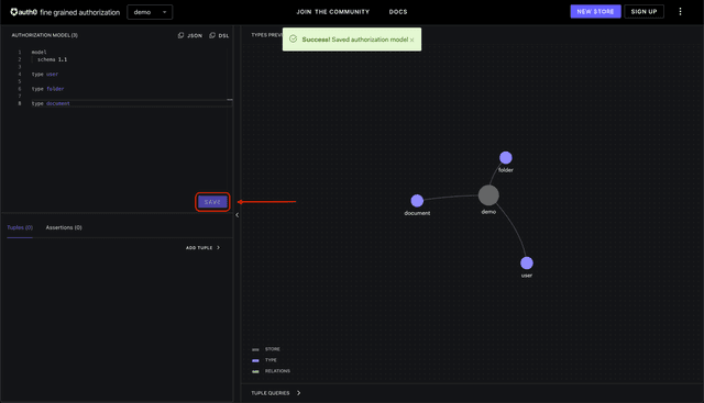 Define An FGA Authorization Model